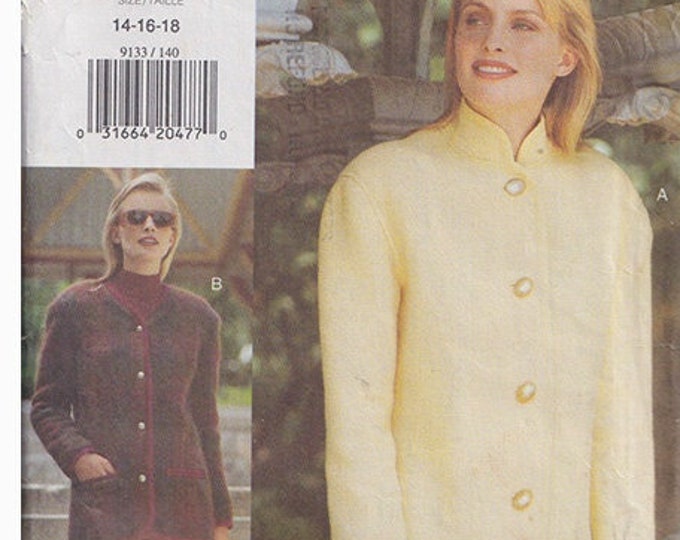 V9133 Sewing Pattern Vogue 9133 Very Easy Coats Sizes XS-MED 4-14 or Lg ...