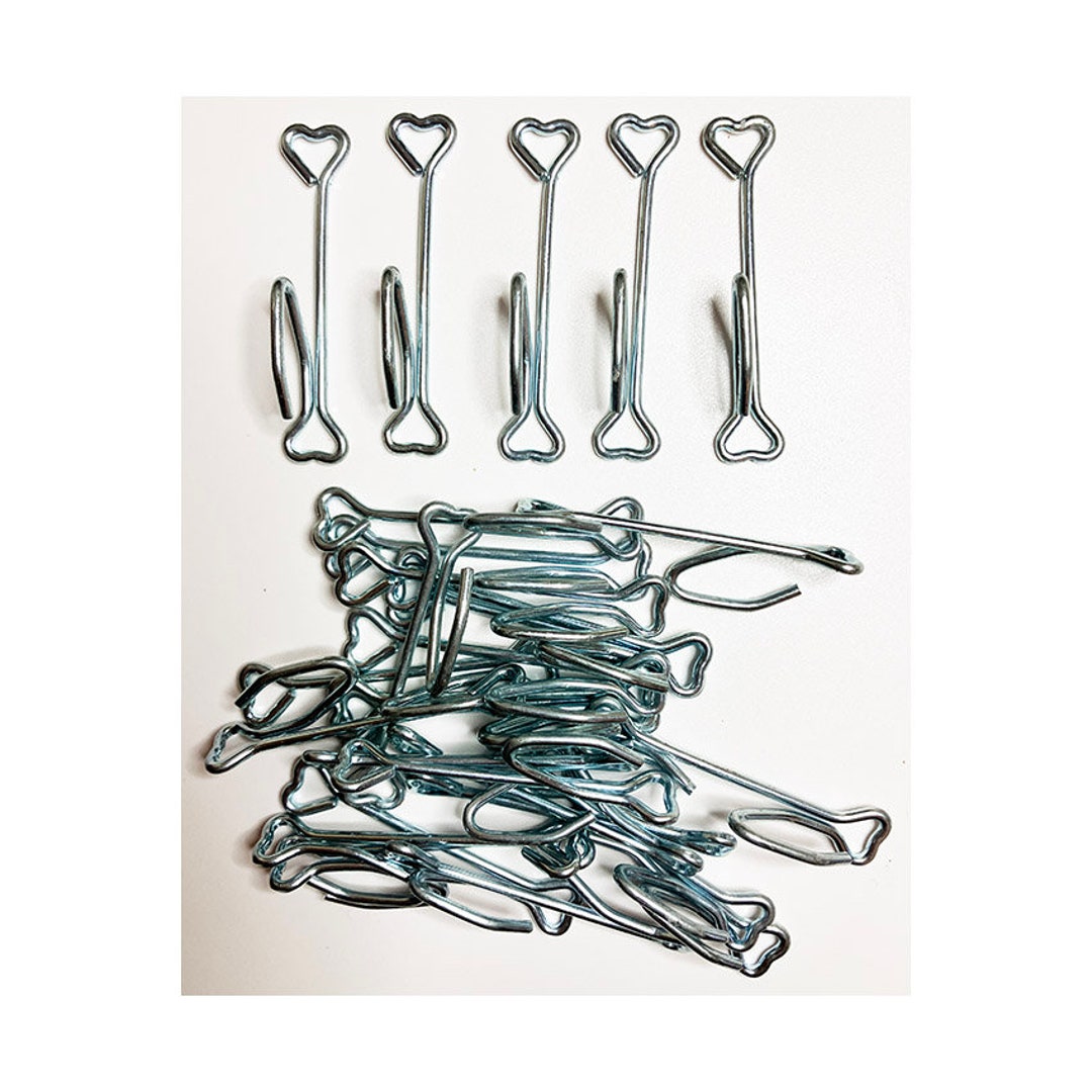 30 Vintage Heart Shape Top Drapery Hooks Slip in 2 1/4 Inch - Etsy