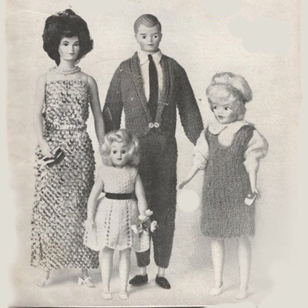 1960s Knitted Barbie Fashion Hilde Knitting Patterns 104 Wardrobe for Fashion Model Dolls Barbie ...