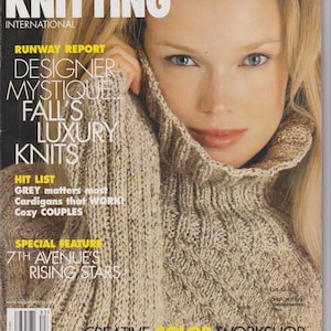 Vogue Knitting Magazine Fall Issue 1998 Vintage 90s Knitted Fashion - Etsy