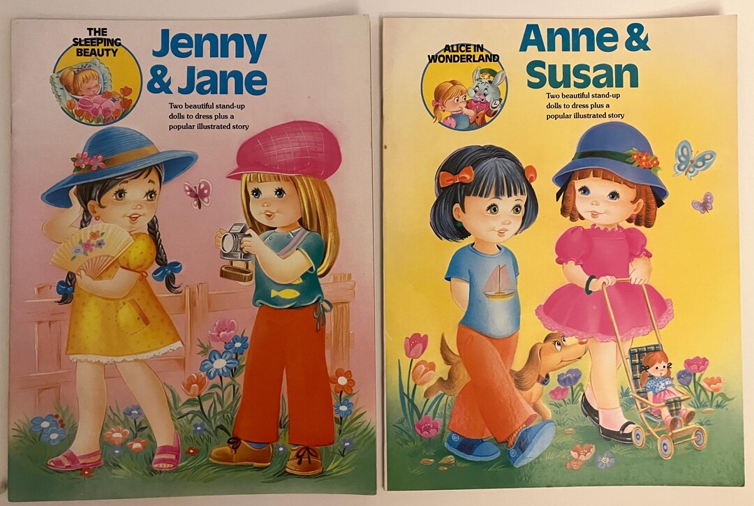 1980s Vintage Paper Dolls Jenny and Jane or Anne and Susan // Fashion ...