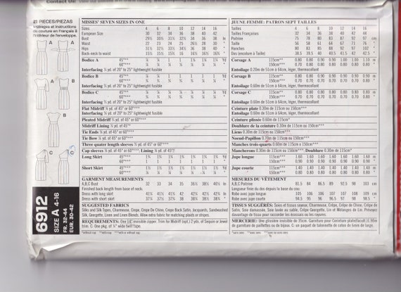 Design Your Look Dress Pattern New Look 6912 Sizes 4 to 16 One Shoulder ...