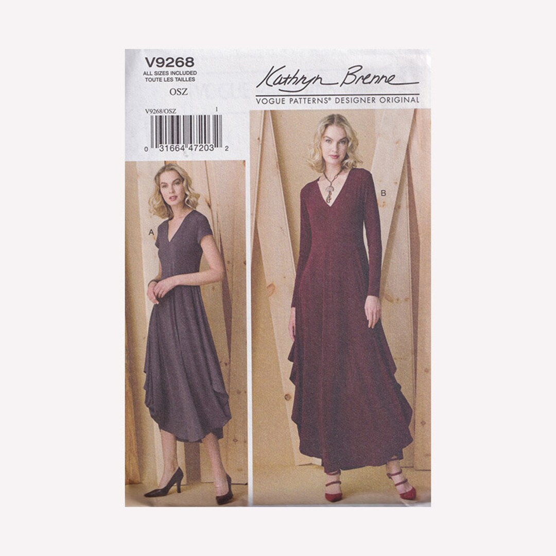 Easy Flared Dress Pattern Vogue 9268 Kathryn Brenne Sizes 4 to 26 ...