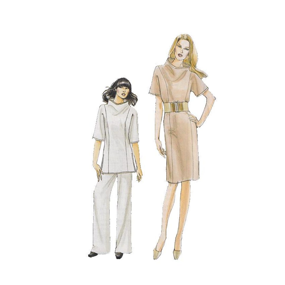 Vogue 8512 Sewing Pattern Easy to Sew Dress, Tunic & Pants - Size 8-16 ...