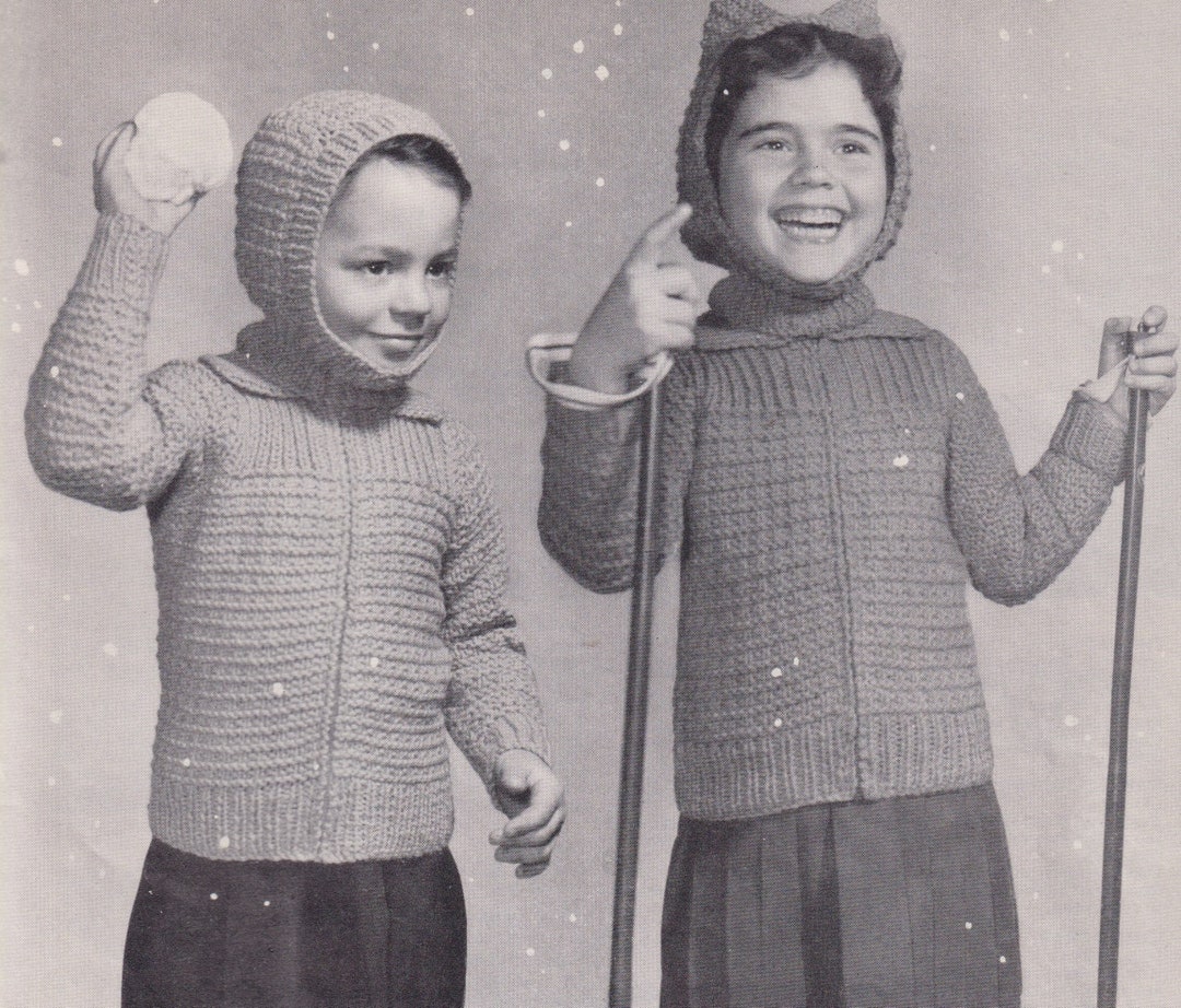 P&B Knitting Pattern Booklet 50s Vintage Knitting Patterns for Children ...
