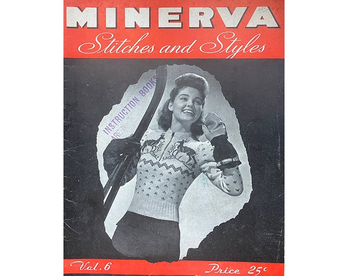 Vintage 1940 Minerva Knitting Pattern Booklet Volume 6 Ladies Sweaters ...