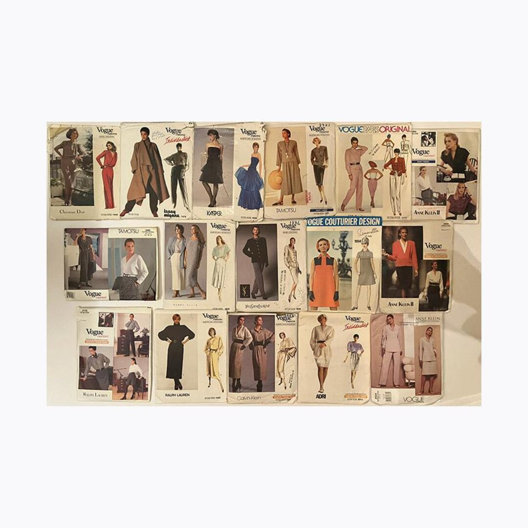 VTG Vogue Designer Patterns U Pick Vogue 1449 1476 1623 1643 1858 1956 ...