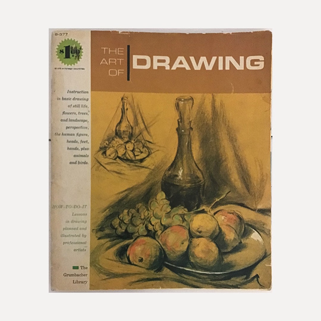 Vintage 60s Art of Drawing Book Illustrated How to Draw Still Life ...