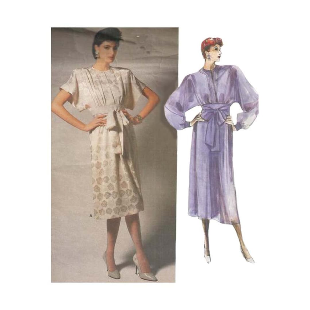 80s Vogue 1692 Designer Dress Pattern // Albert Nipon Dress Size 8 Very ...