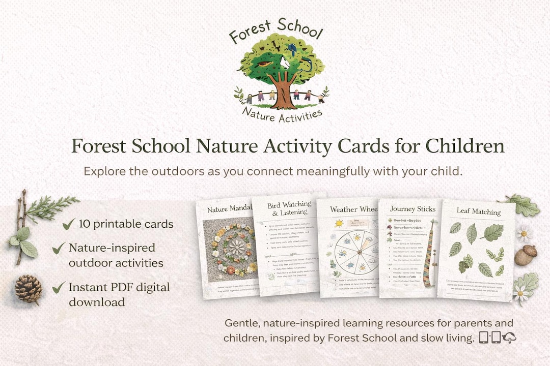 Forest School Activity Cards for Parents | Outdoor Nature Play | Child ...