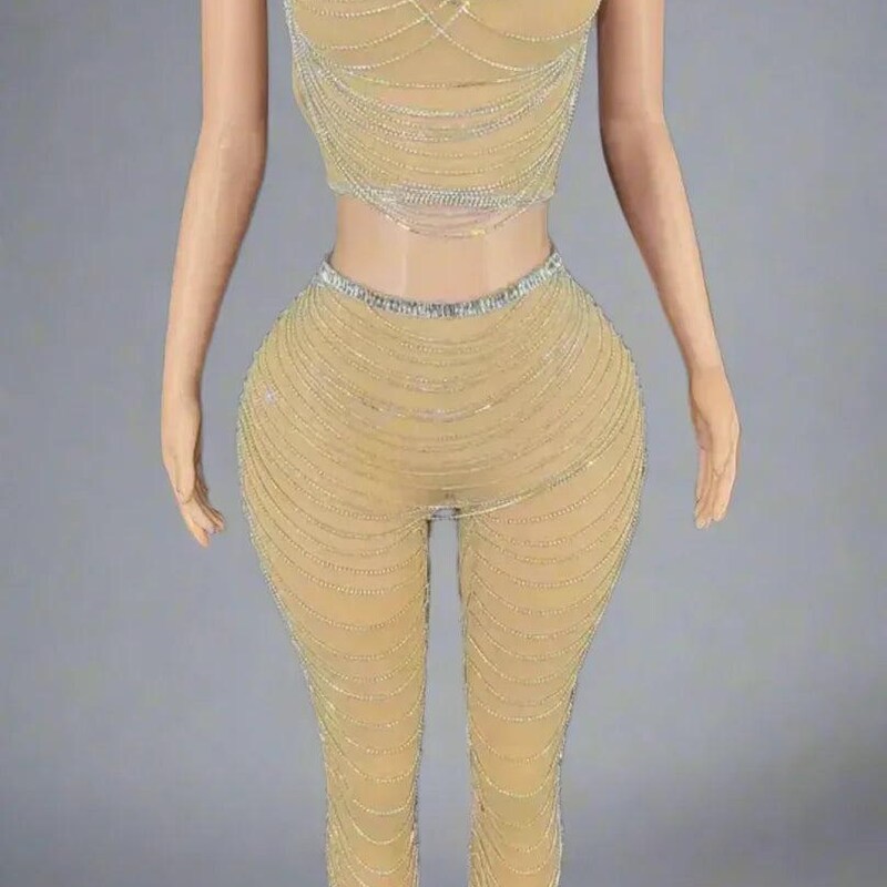 Rhinestone Crop Top - Etsy