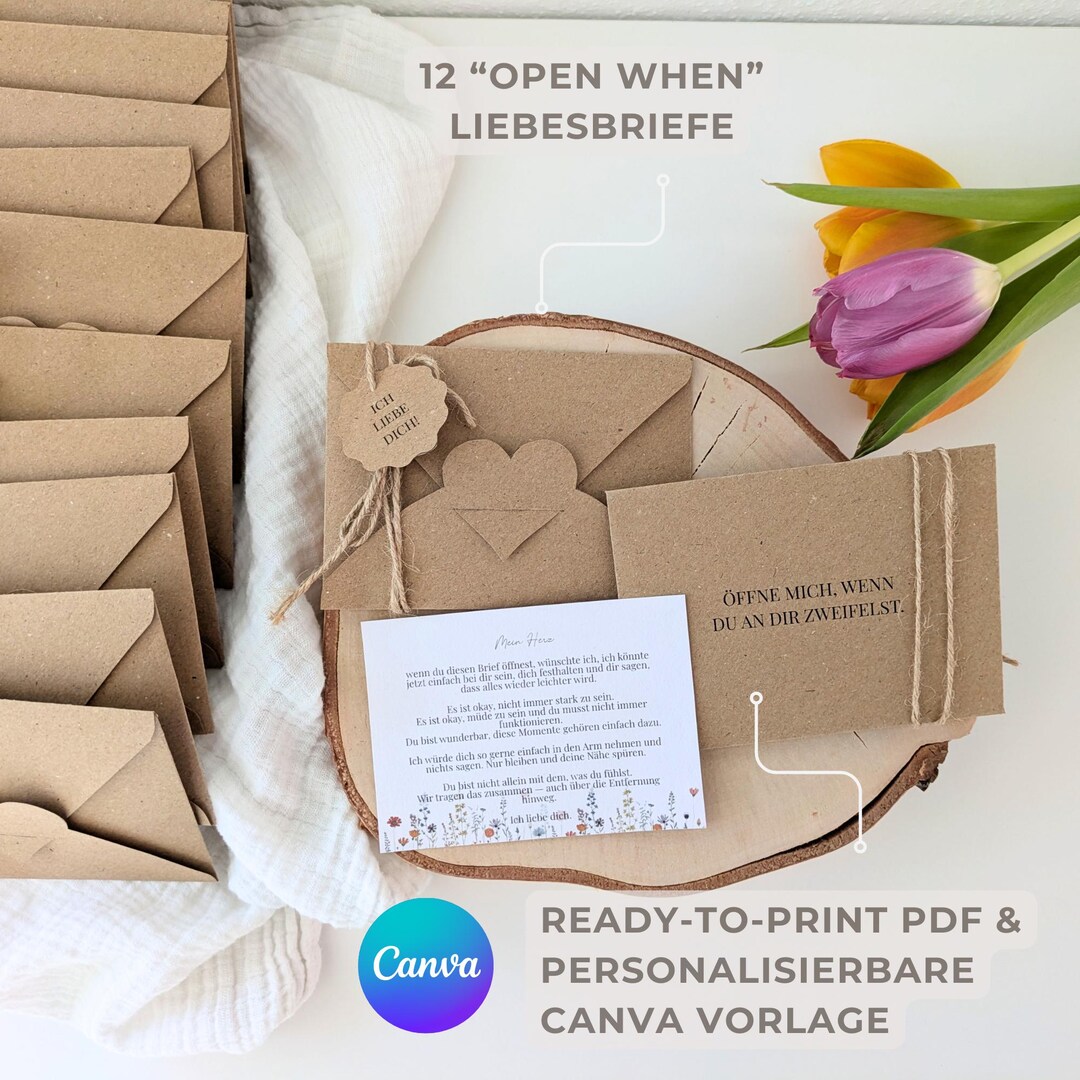 Open When Briefe für Partner, Geschenk für Fernbeziehung ...