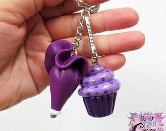 Cupcake Keychain HANDMADE | Etsy