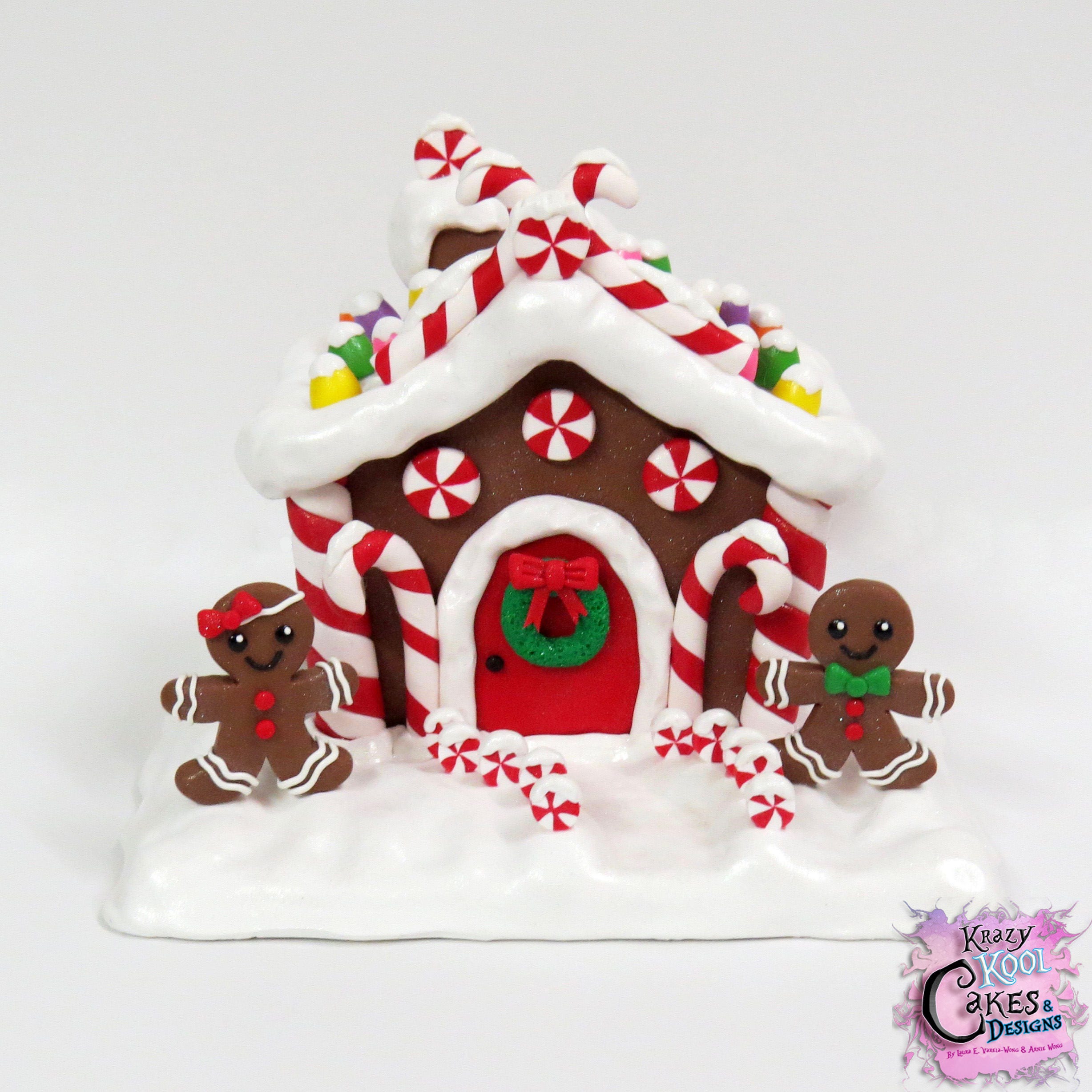 Gingerbread House Polymer Clay Sculpture - Etsy
