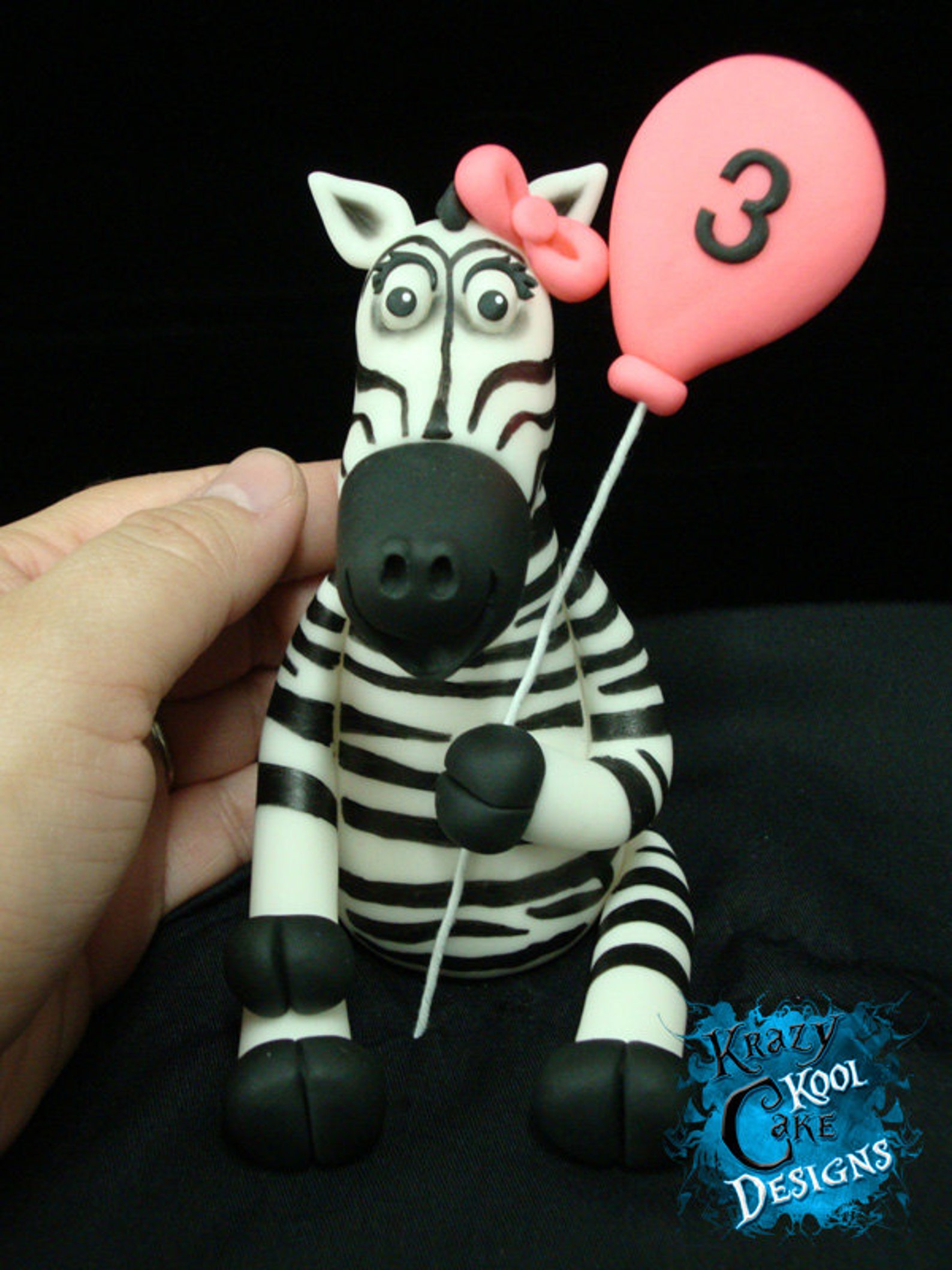 Zebra Cake Topper - Etsy