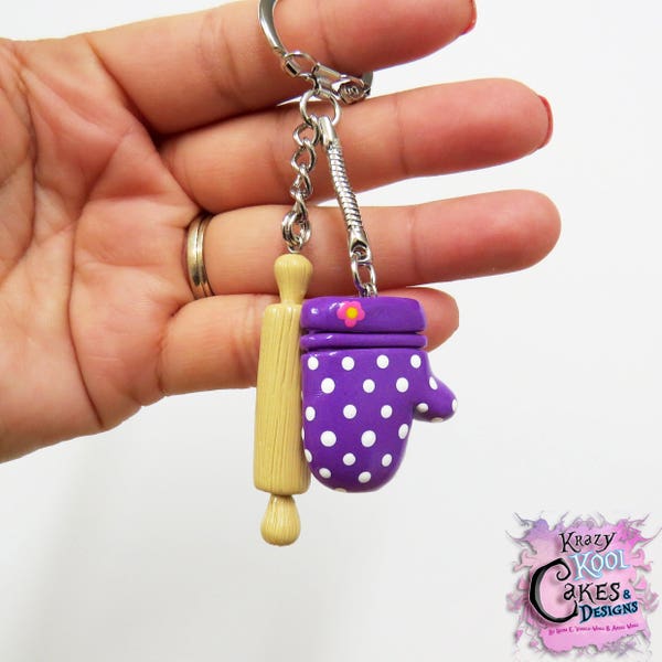 Rolling Pin Keychain - Etsy