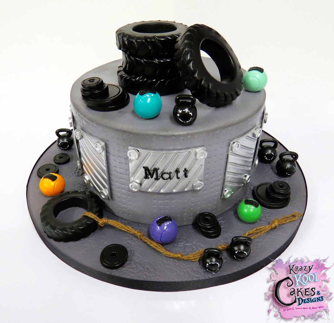 Crossfit Equipment Cake Topper Set - Etsy