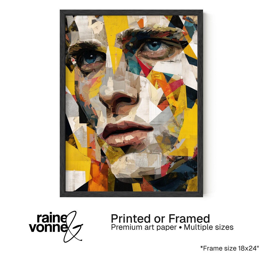 Abstract Portrait Face Wall Art – Modern Figurative Statement Decor - Etsy