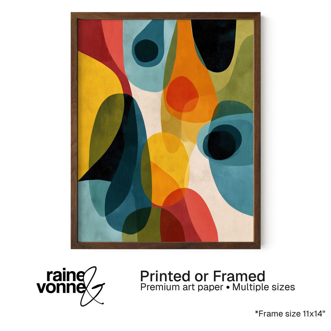 Abstract Organic Shape Wall Art – Modern Geometric Decor Print - Etsy
