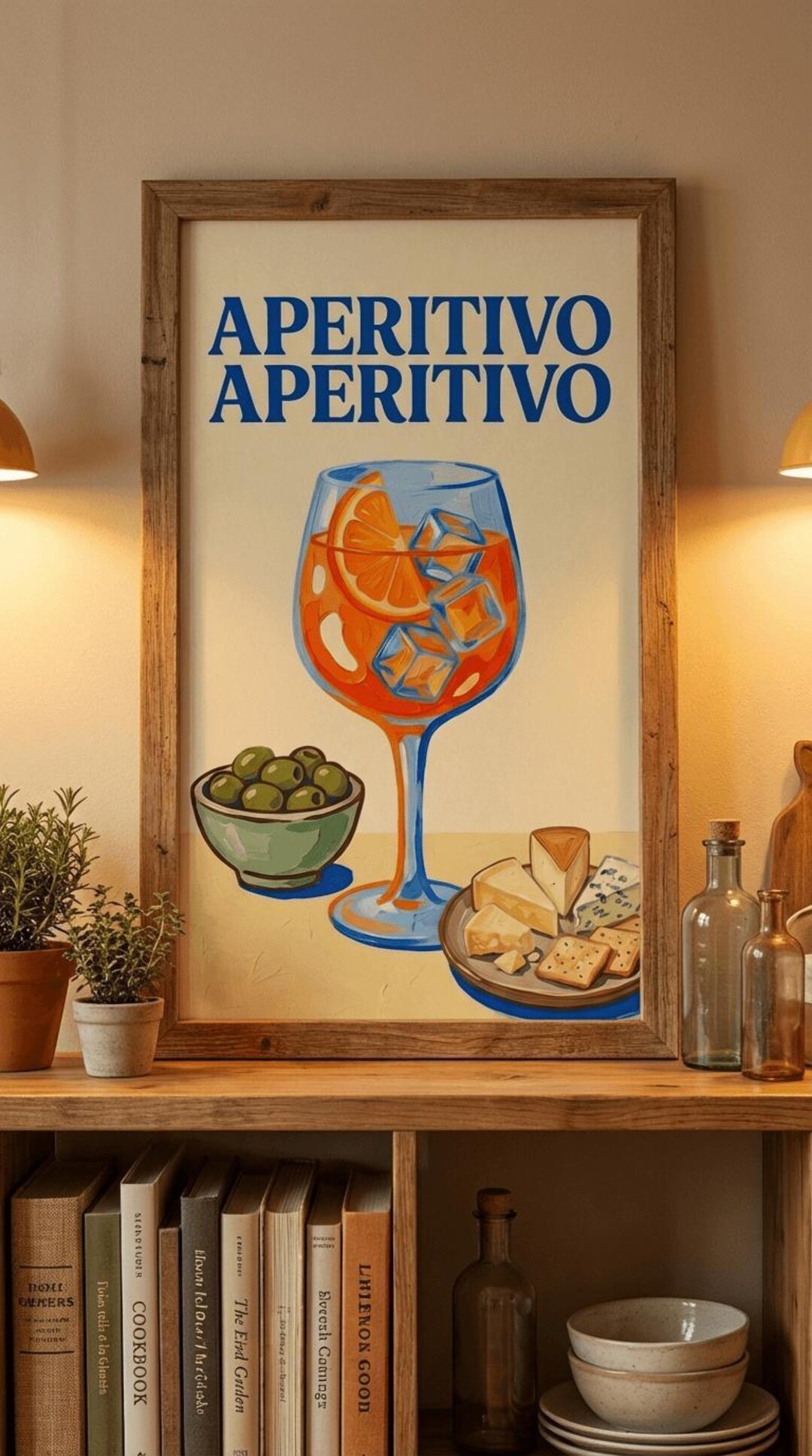 Aperol Spritz Poster, Italian Aperitivo Wall Art, Trendy Kitchen Decor ...