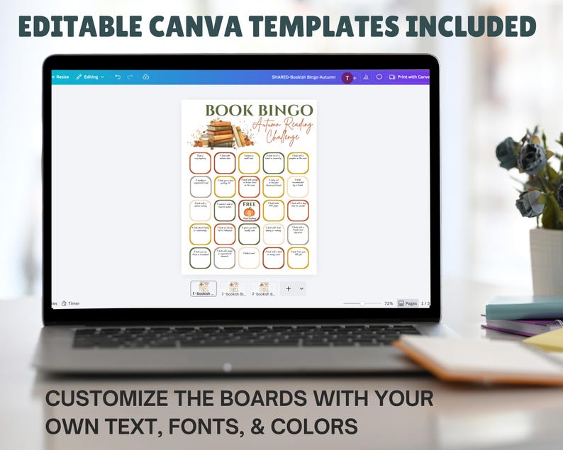 Seasonal Book Bingo Bundle, Printable Reading Challenge Tracker for ...