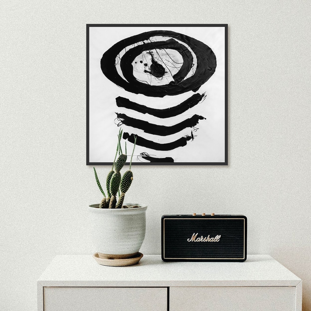 In Boring Company | Black and White | Abstract Painting | Large Wall ...