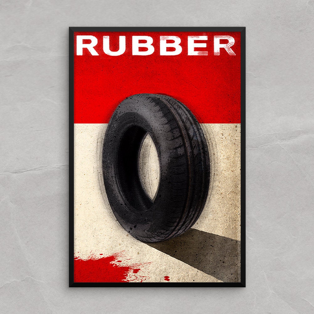 Rubber Movie Poster or Framed Print Shaking Tire Horror Movie | Etsy