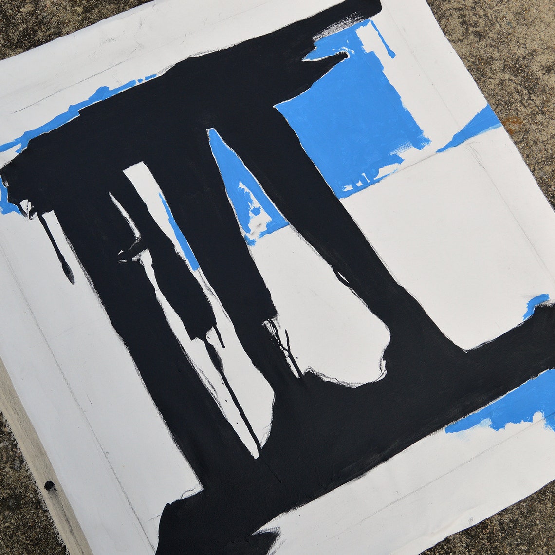 Romo Abstract Painting Modern Art Painting Art Blue - Etsy