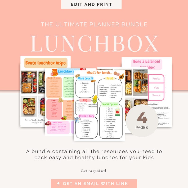 Pick-your-own Lunchbox Chart - Etsy