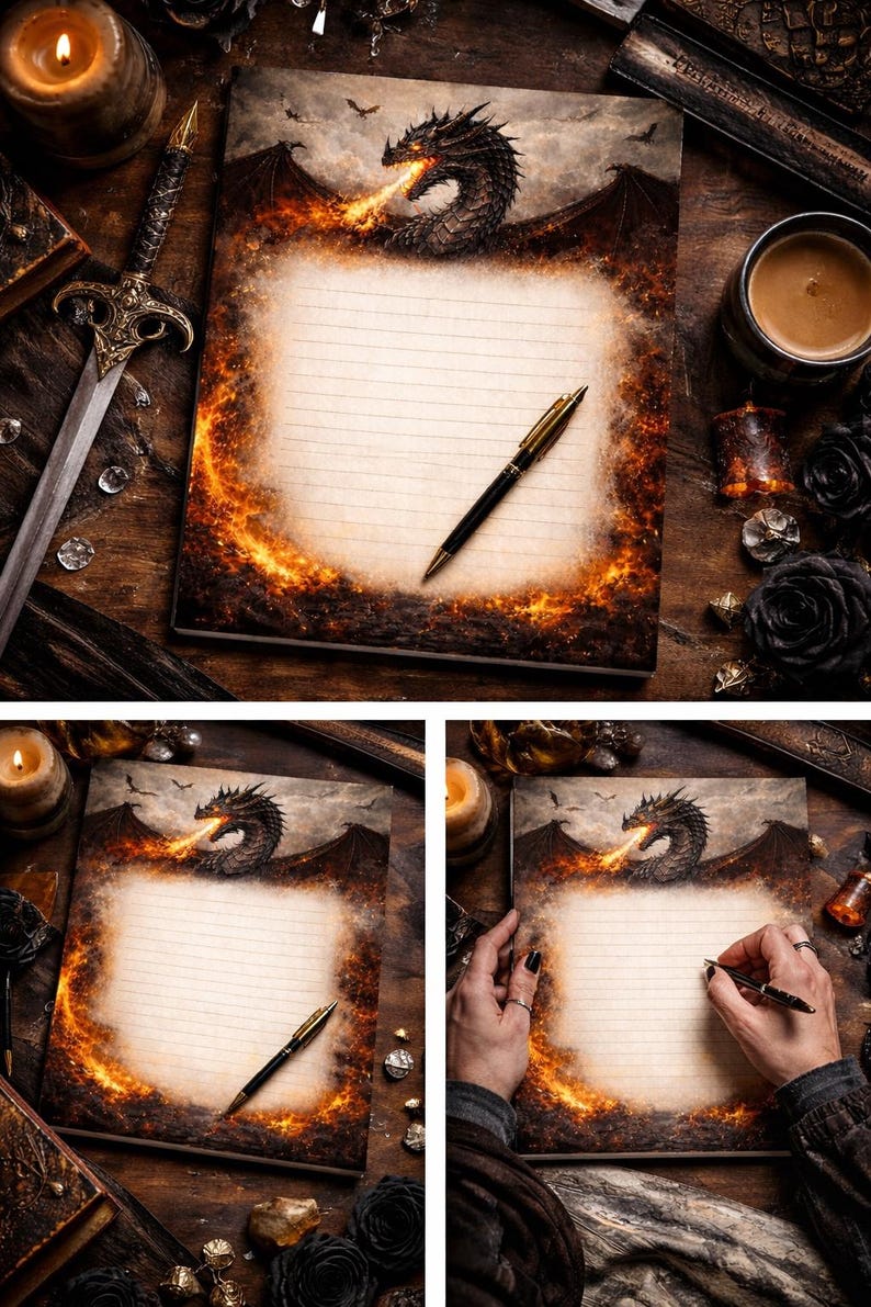 Dragon Romantasy Notepad Fourth Wing Inspired Booktok Field Notes - Etsy