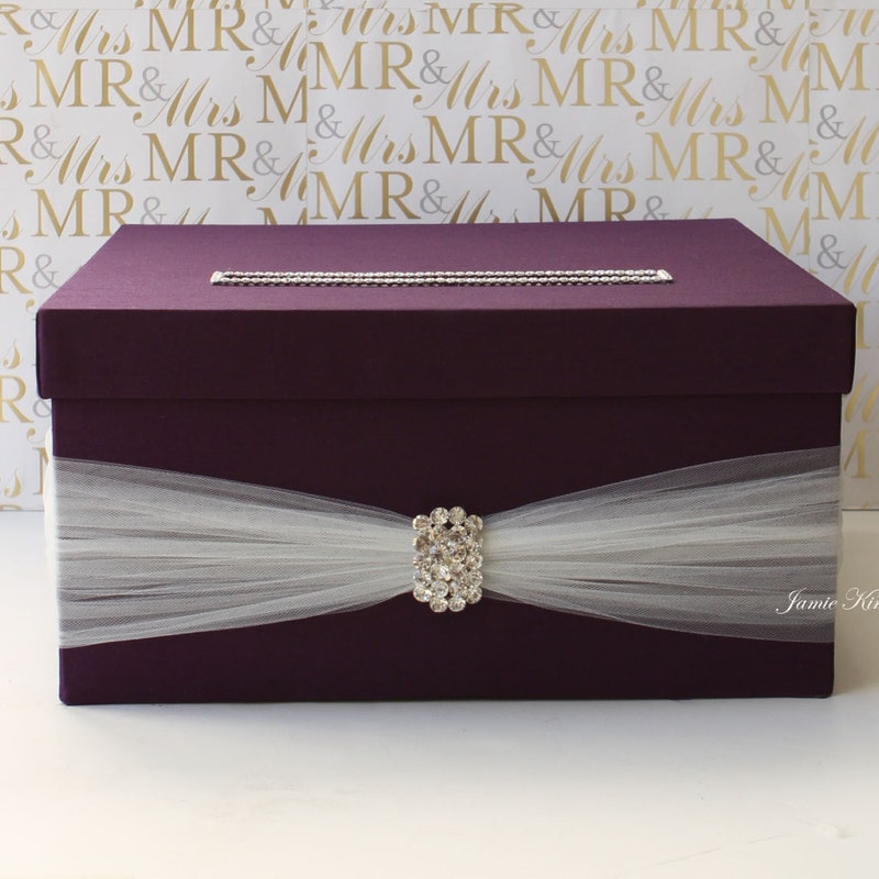 Purple Wedding Card Box - Etsy