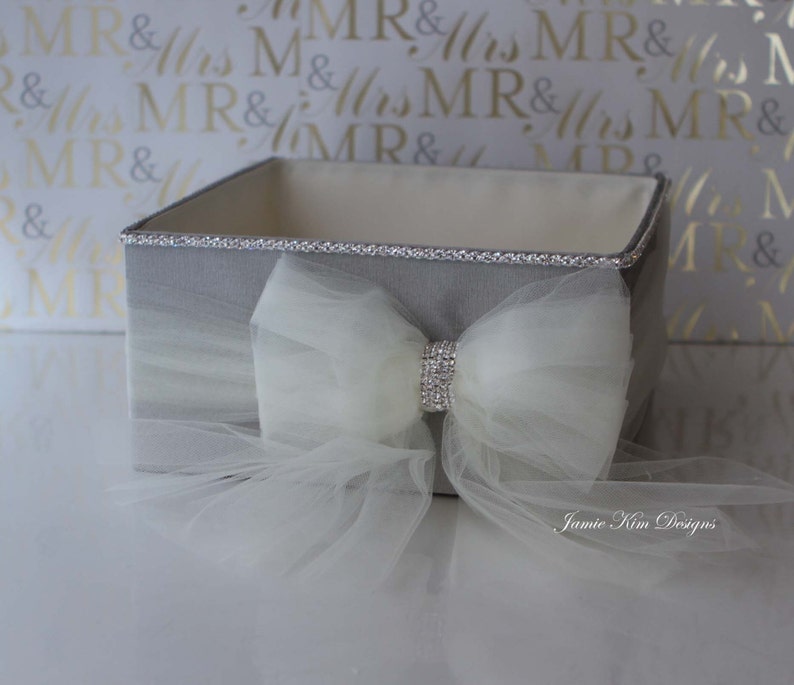 Wedding Program Box | Favor Holder | Bubbles Holder | Fan Holder ...