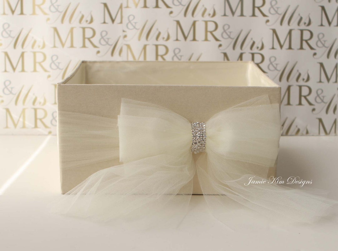 Wedding Program Box | Favor Holder | Bubbles Holder | Fan Holder ...