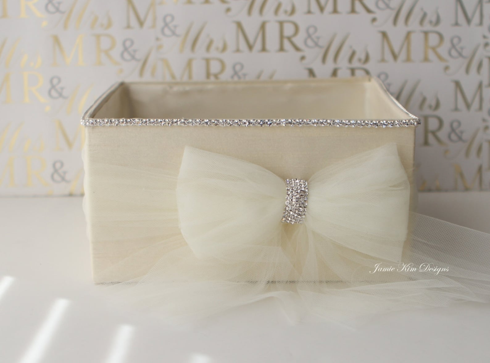 Wedding Program Box | Favor Holder | Bubbles Holder | Fan Holder ...