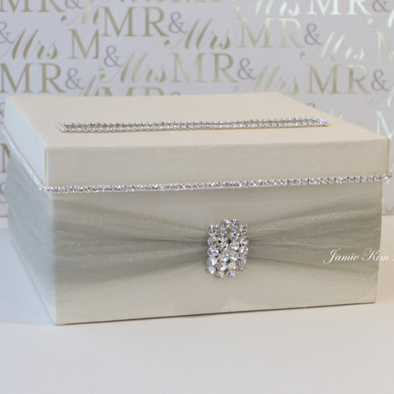 Silver Card Box - Etsy