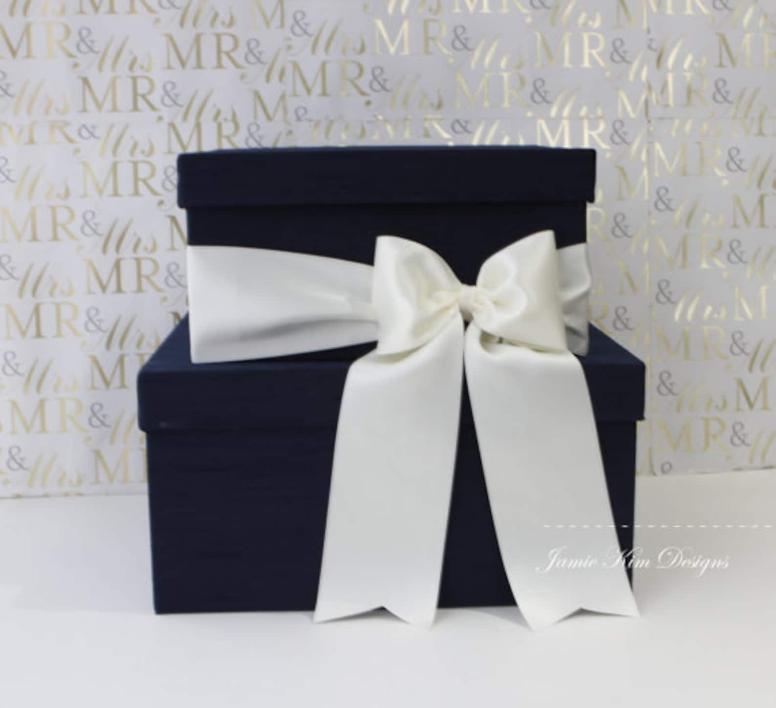 Wedding Card Box | Simple Card Box | Ivory Gold Card Box | Money Box ...