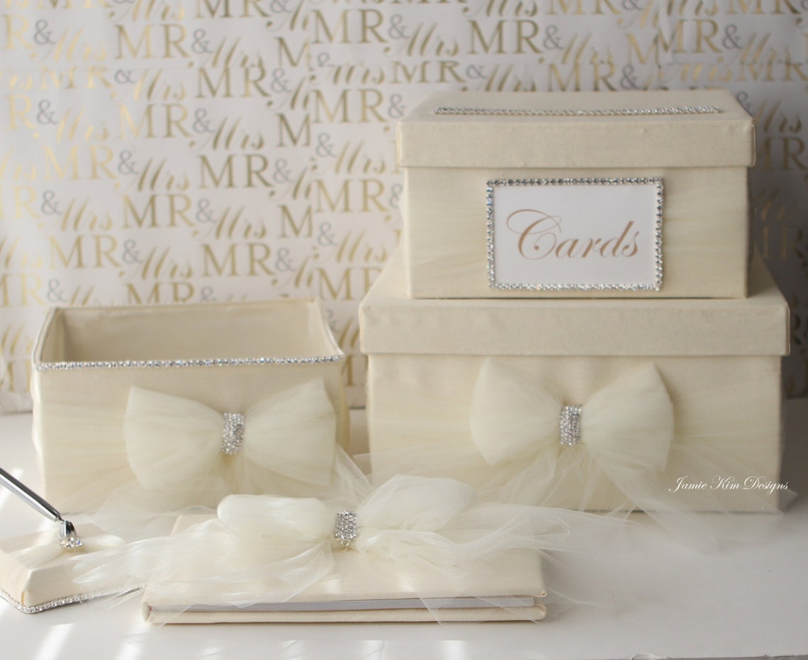 Wedding Program Box | Favor Holder | Bubbles Holder | Fan Holder ...