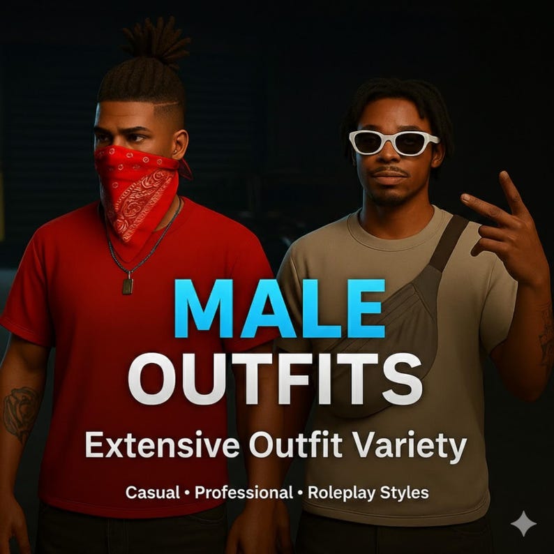 50K+ Male & Female Clothing Bundle | Multiplayer RP Character ...