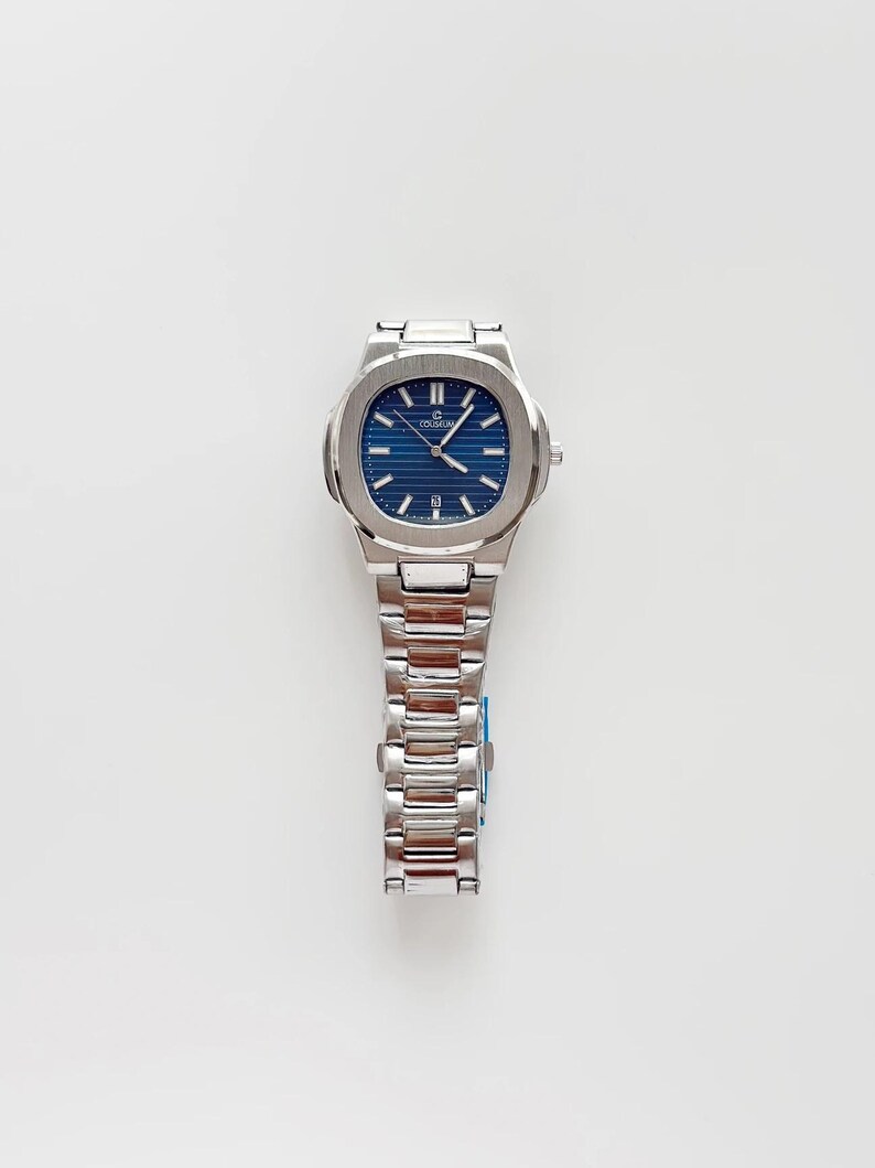Men’s Stainless Steel Watch, Minimal Silver Metal Bracelet, Classic and ...