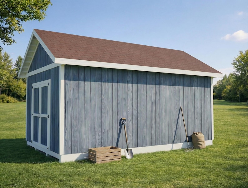 12x20 Shed Plans | DIY Storage Building Guide | PDF Download - Etsy
