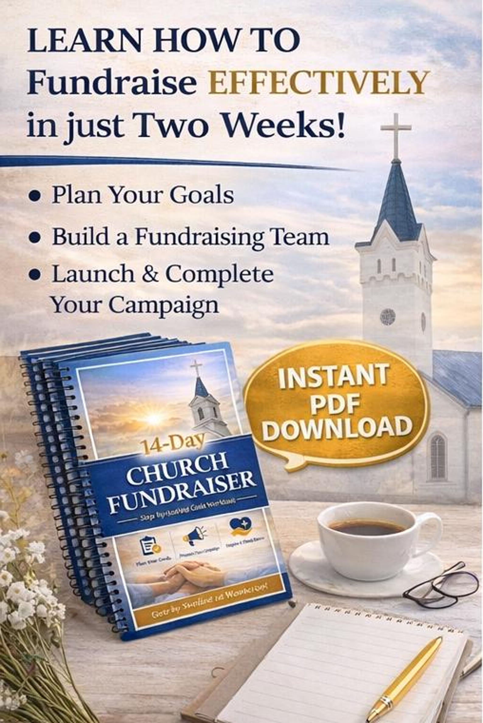 14-day Church Fundraiser Guide | Step-by-step Workbook for Faith-based ...