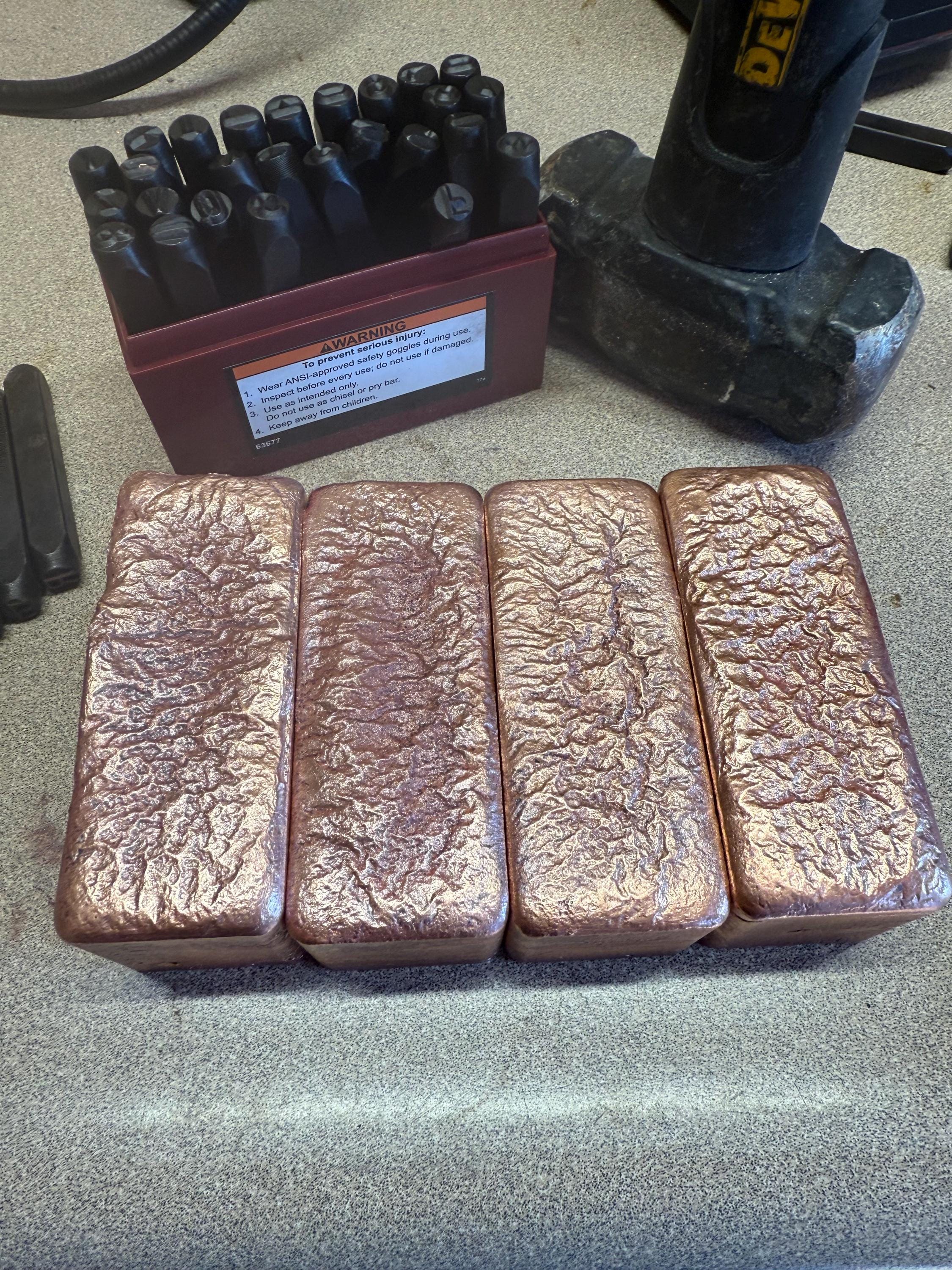2lb Hand Poured .999 Copper Ingot/bar. Raw Finish - Etsy