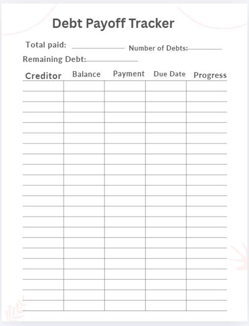 Debt Tracker Printable Bundle | Debt Payoff Tracker | Debt Snowball ...