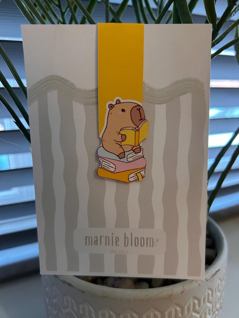 Capybara Magnetic Bookmark | Cute Capybara Bookmark | Handmade Magnetic ...