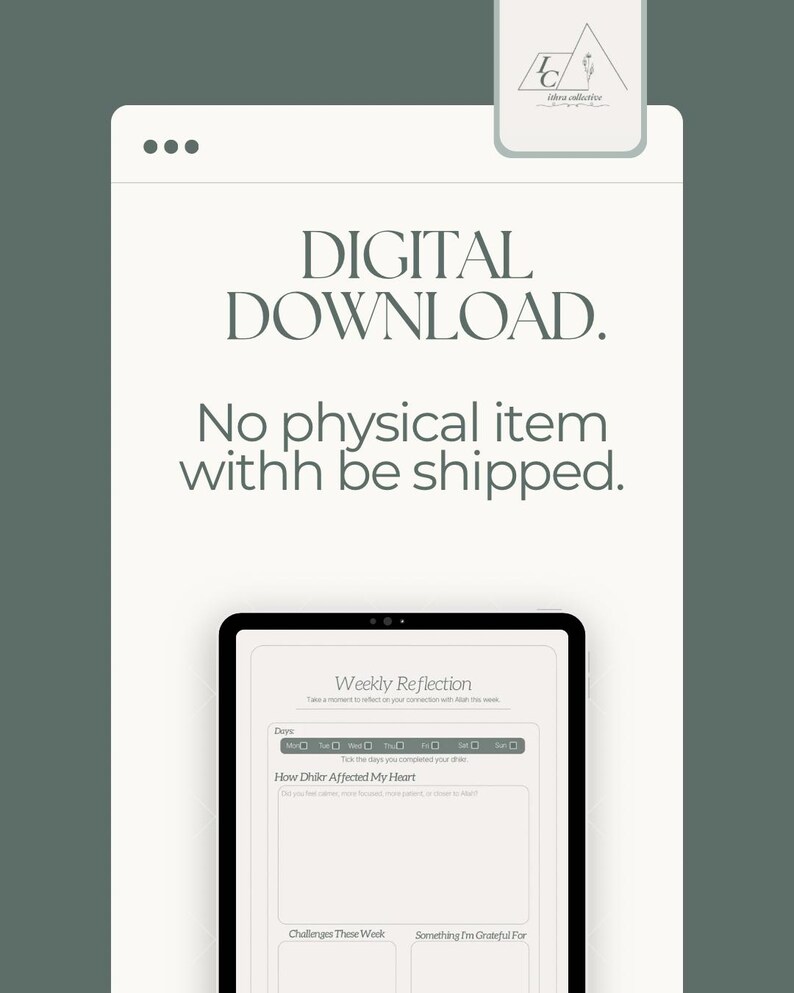 Digital Dhikr Tracker | Printable Islamic Daily & Weekly Planner ...