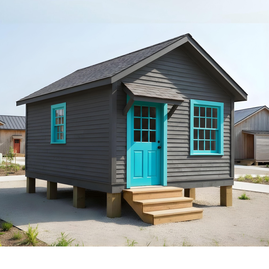 Modern 160 Square Foot Cabin Plan, Backyard Studio ADU (PDF Blueprint ...
