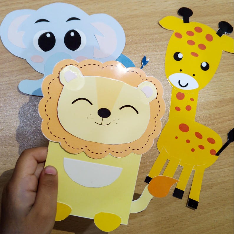 DIY Toys Animals for Kids Paper Craft Activity Fun Weekend Creative ...