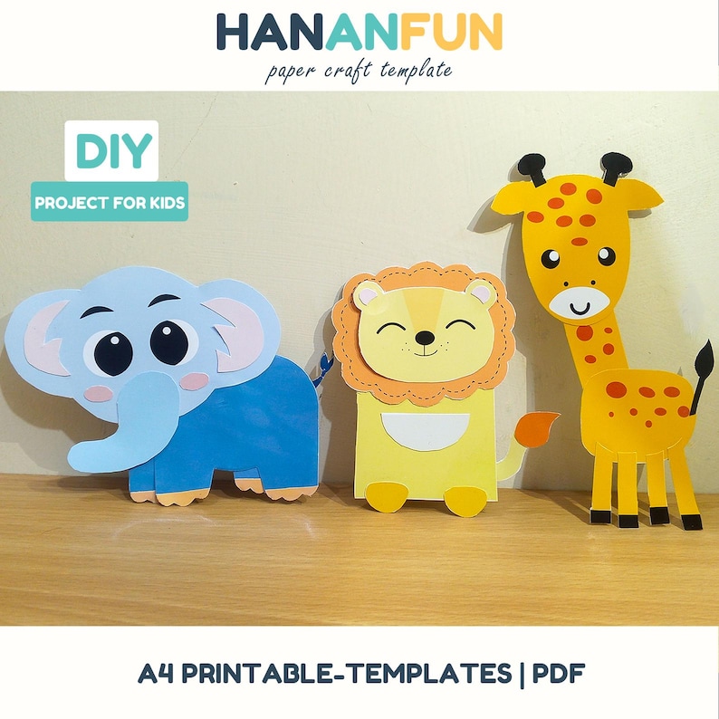 DIY Toys Animals for Kids Paper Craft Activity Fun Weekend Creative ...
