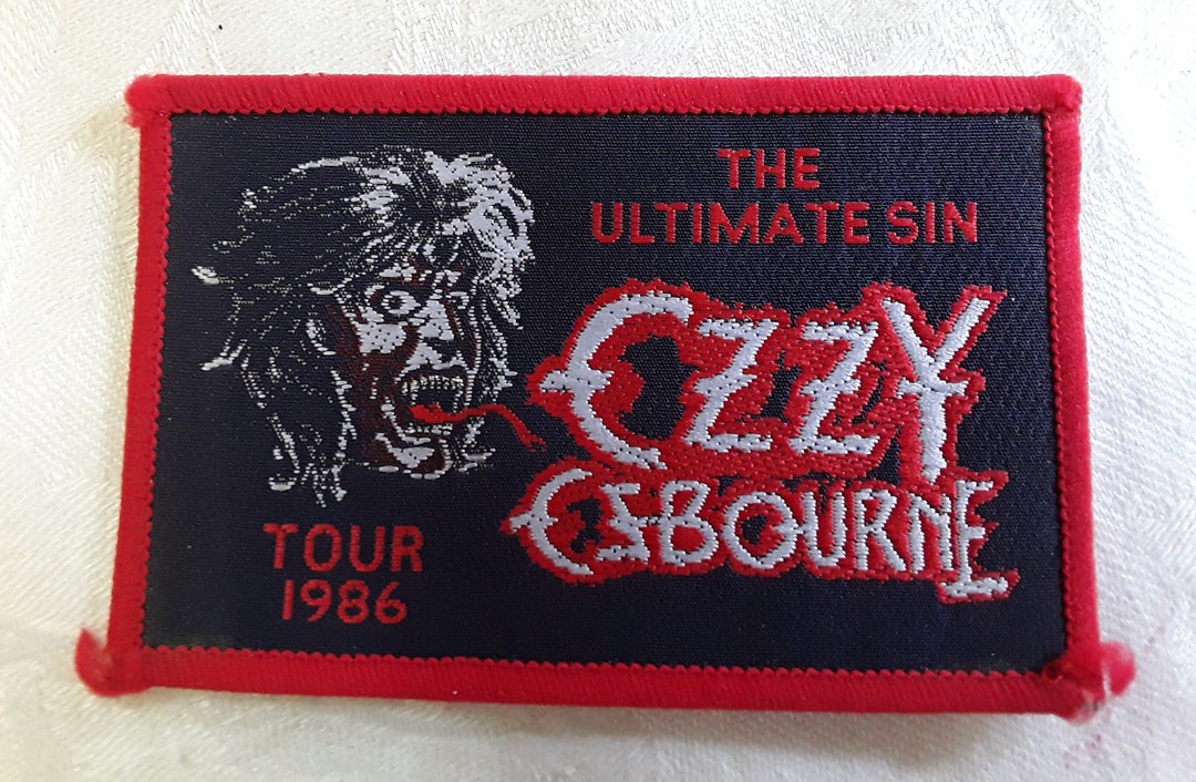 Vintage 1980s Ozzy Osbourne Patch the Ultimate Sin Tour - Etsy
