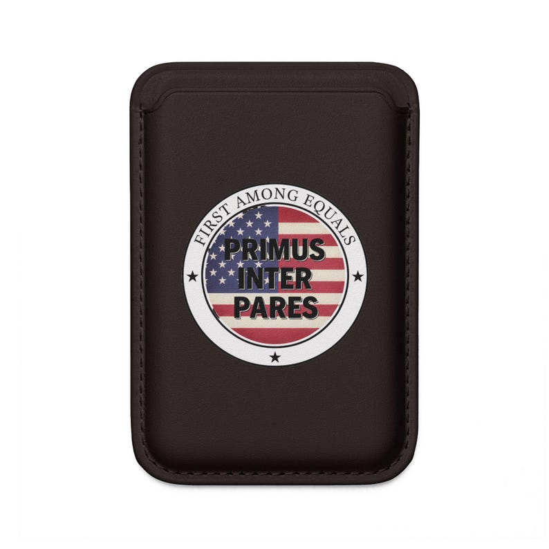 Primus Inter Pares American Flag Emblem Wallet | Vegan Magsafe ...